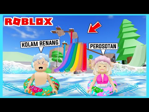 Aku Dan Adiku Mandi Di Kolam Renang Terbesar Di Roblox Brookhaven ft @Shasyaalala