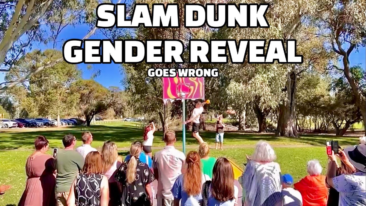 Slam Dunk Gender Reveal Goes Wrong - YouTube