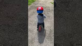 Little boy rides bike downhill then starts to speed wobble and flips ...