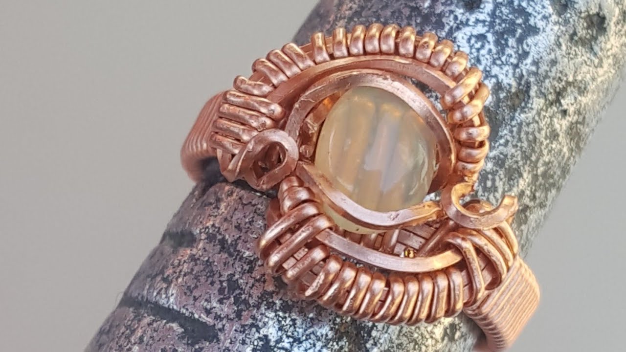 Wire Wrap Ring Tutorial using cabochons - YouTube