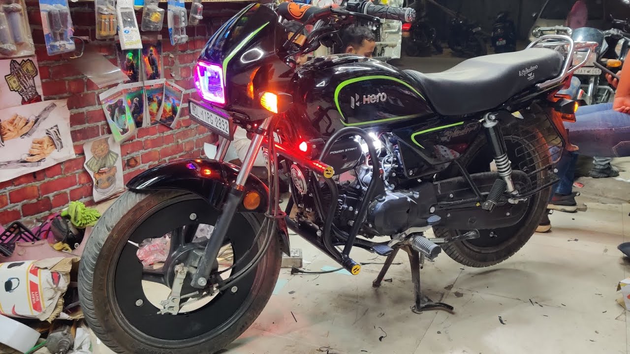 best bike modification in Delhi. Hero Splendor plus cheap modification ...