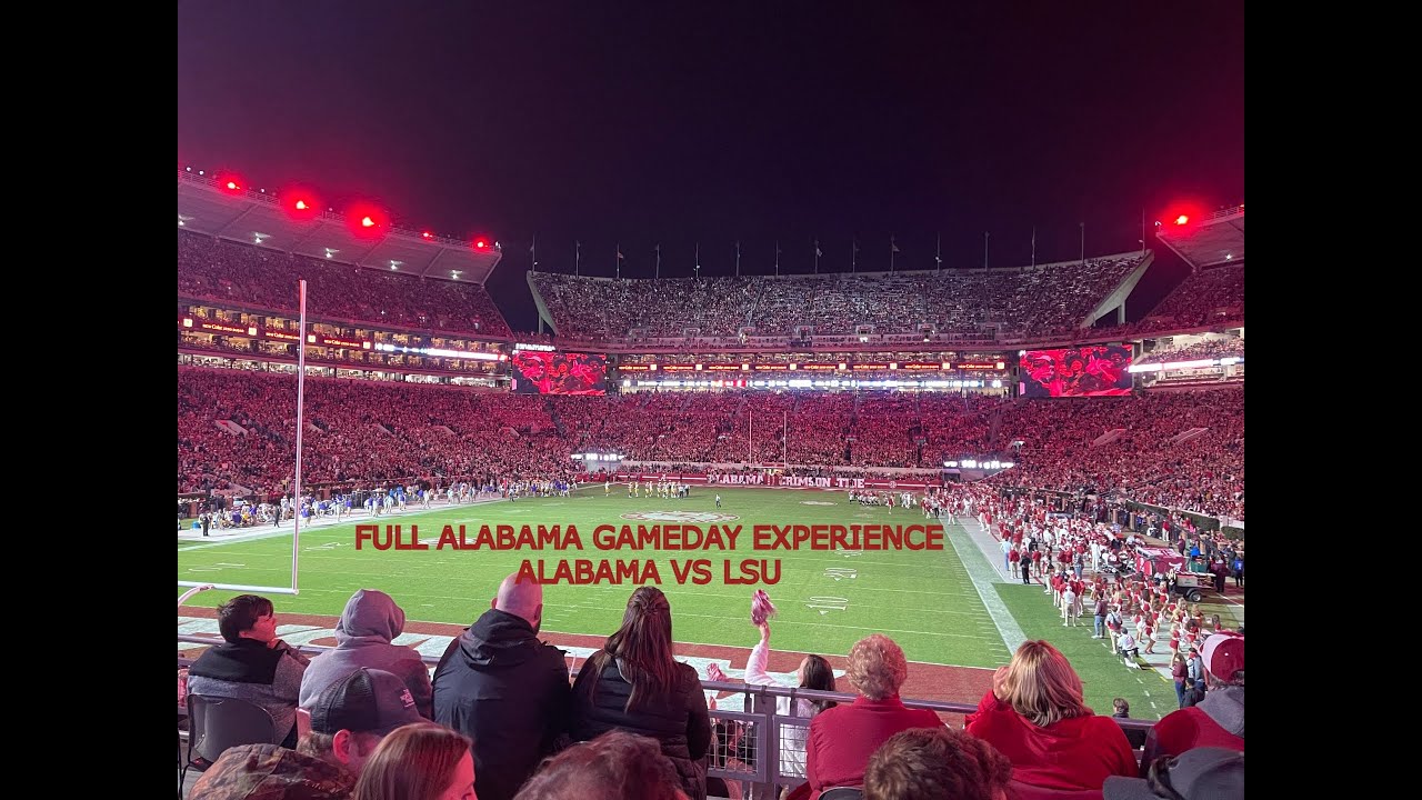 The Full Alabama Football Gameday Experience with the new lights - YouTube