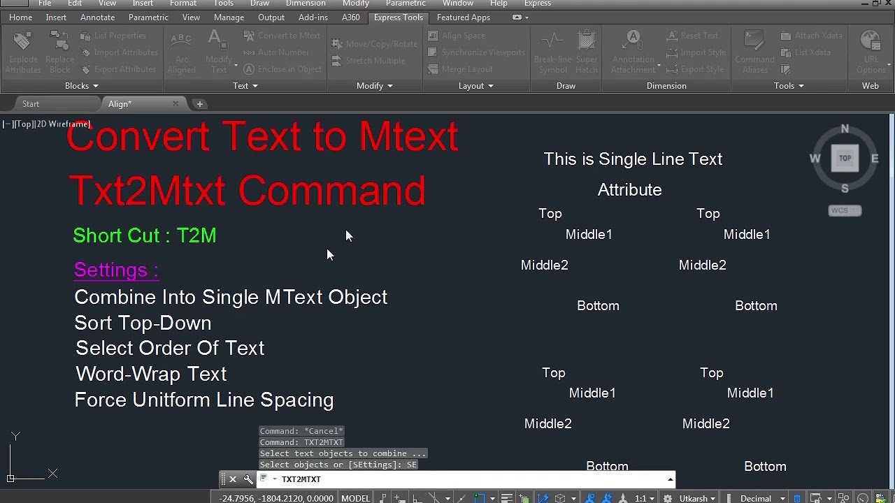 Convert Text Into MText In AutoCAD In Hindi YouTube Convert Text Into MText In AutoCAD In Hindi YouTube