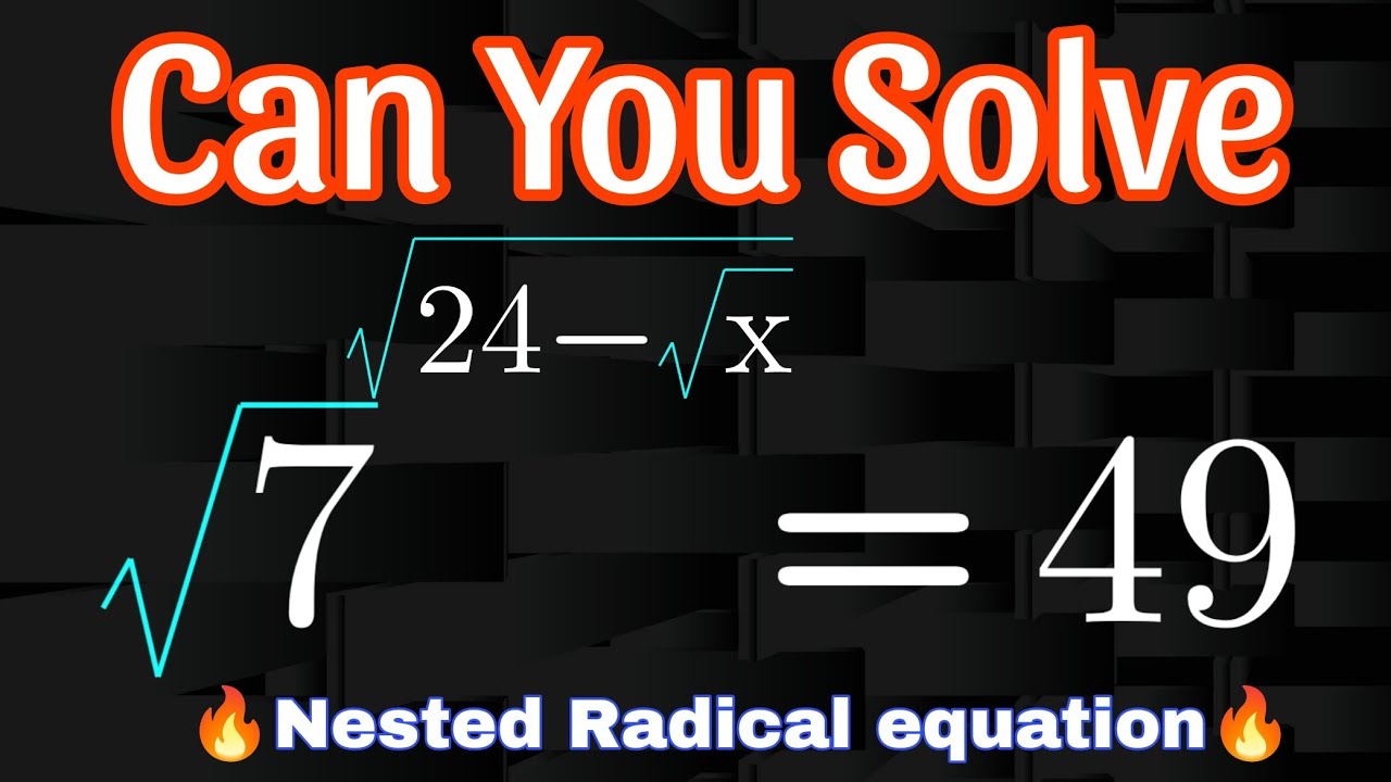 Exponential Equation | Nested radical equation trick 🤯 - YouTube