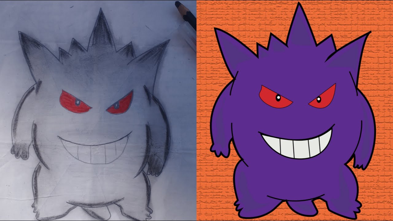 How to Draw Pokemon Gengar Easy 💜| How to DRAW GENGAR from Pencil ...