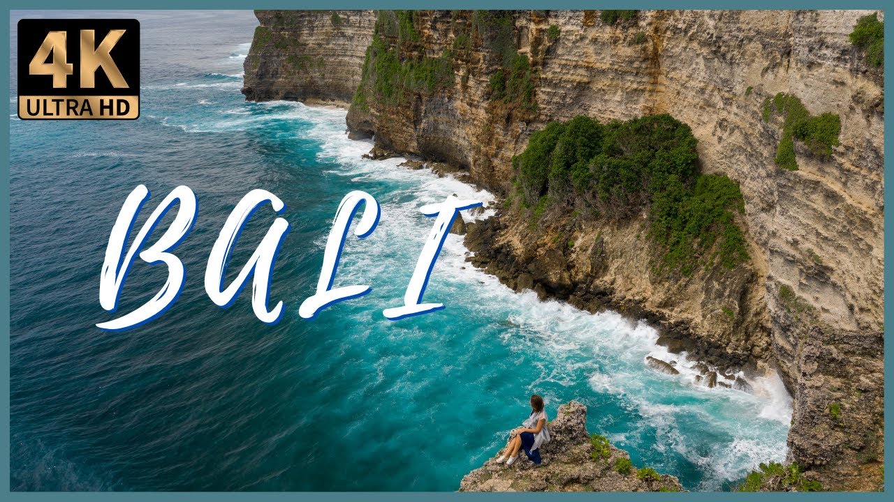 FLYING OVER BALI ( 4K UHD ) - Relaxing Music Along With Beautiful ...