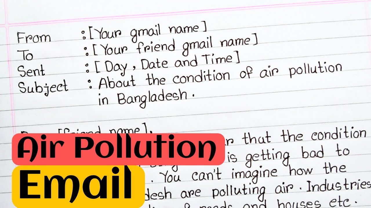 How to write Air Pollution Email || Air Pollution Email Writing - YouTube