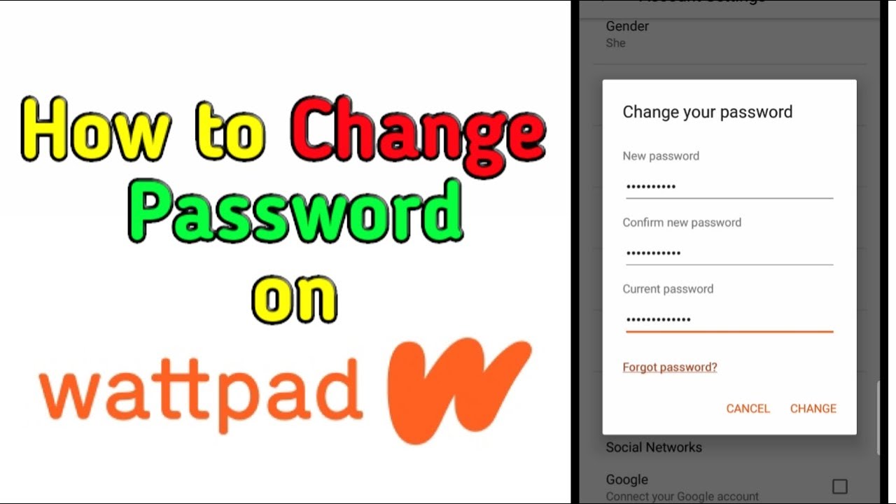 How To Change Wattpad Password YouTube How To Change Wattpad Password YouTube