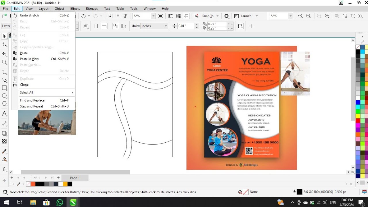 How To Create Professional Flyer poster Design in CorelDraw ! CorelDraw ...
