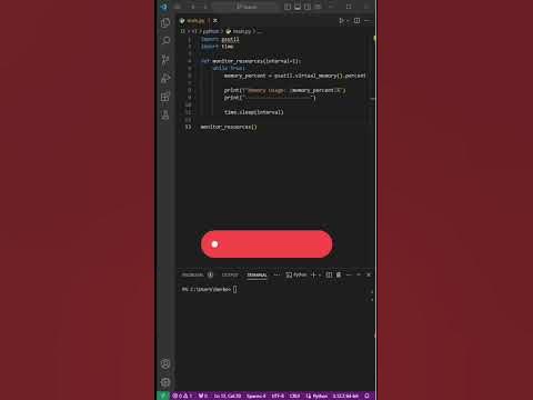 Monitor system resources using psutil module in python - YouTube