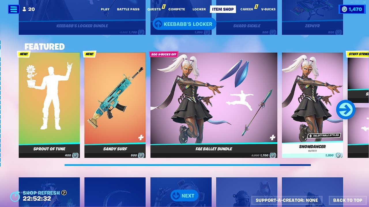 Fortnite New!!! Keebabb's Locker Bundle And Sprout Of Tune Emote + More ...
