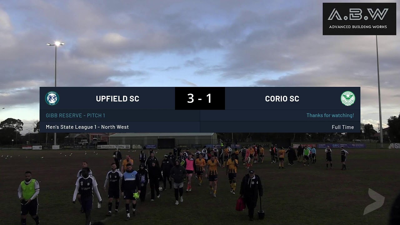 Upfield SC vs Corio SC - YouTube