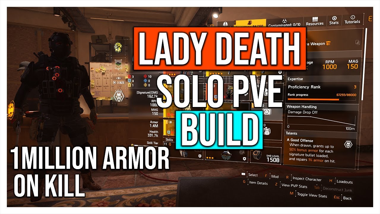 INSANE Lady Death Solo PvE Build - The Division 2 T.U.15 Season 9 ...