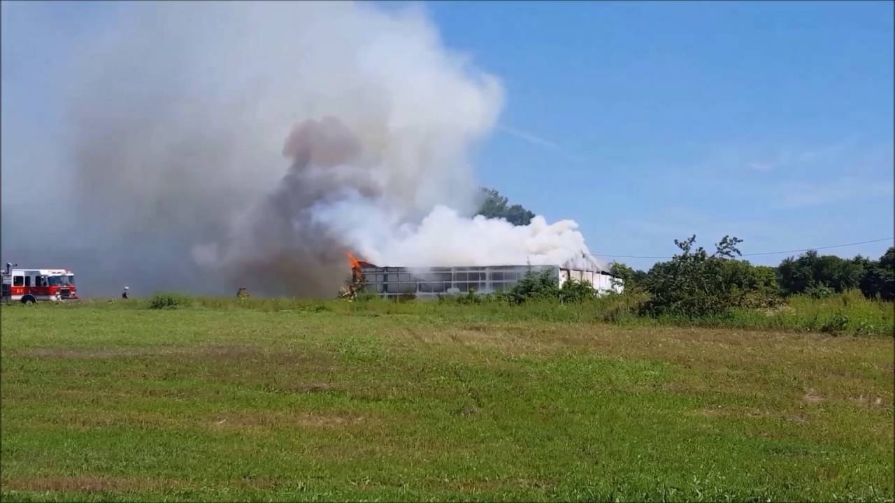 Short clip of fire that destroyed Brant Township barn and its contents ...