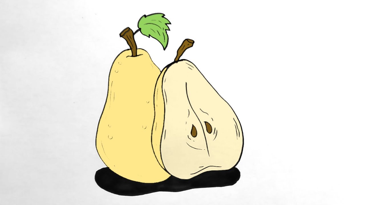 How to Draw PEAR FRUIT - YouTube