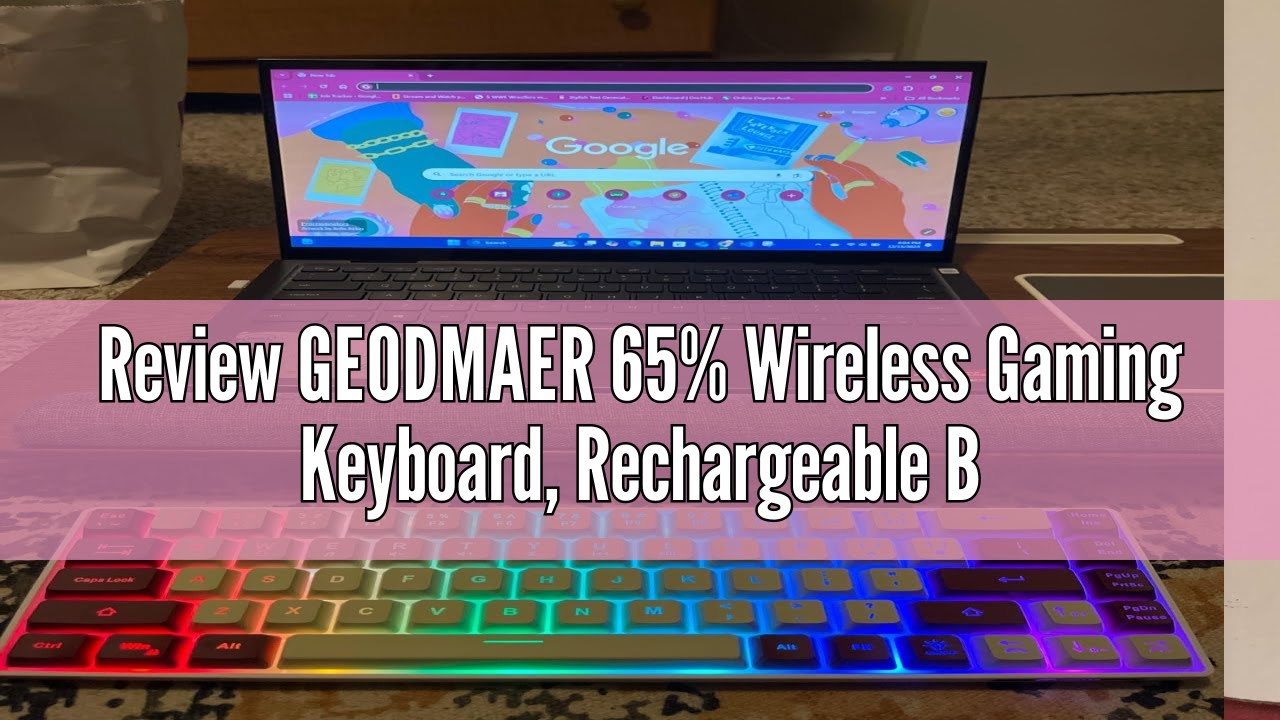 Review GEODMAER 65% Wireless Gaming Keyboard, Rechargeable Backlit ...