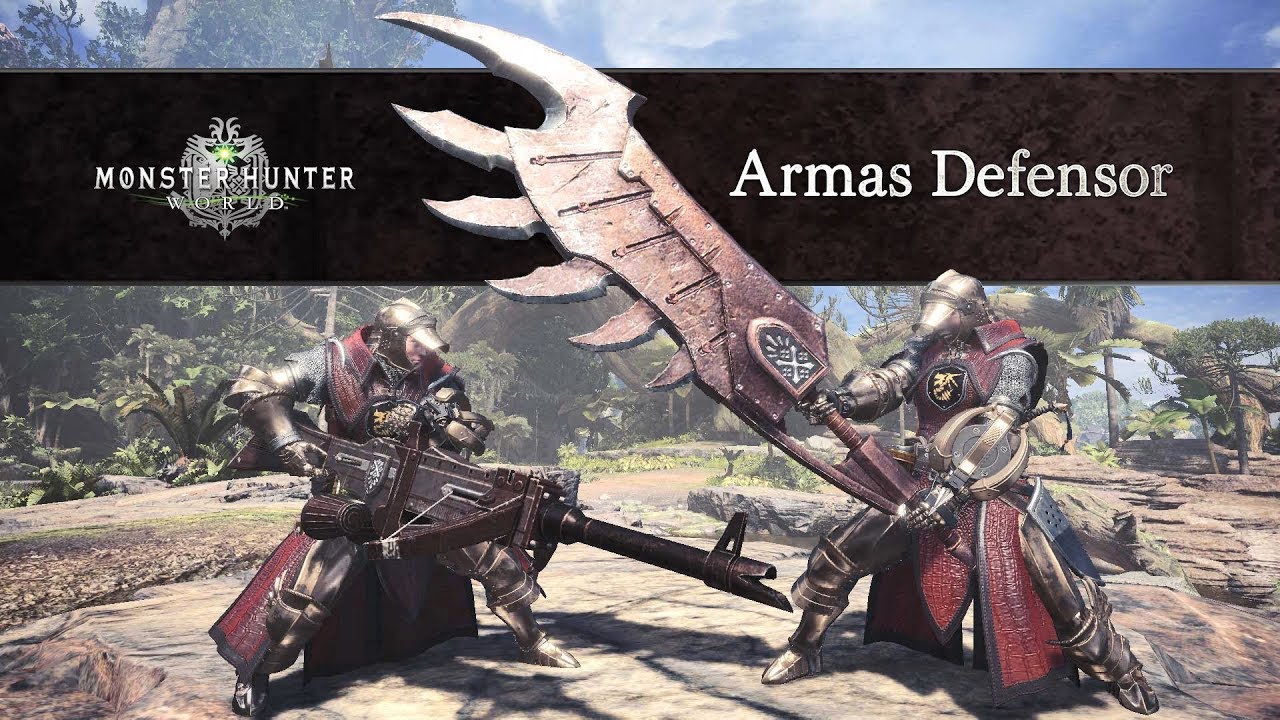 Monster Hunter: World - Armas Defensor - YouTube