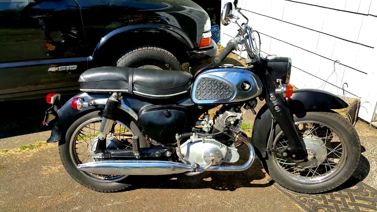1963 Honda Ca95 up and running after 40 years - YouTube