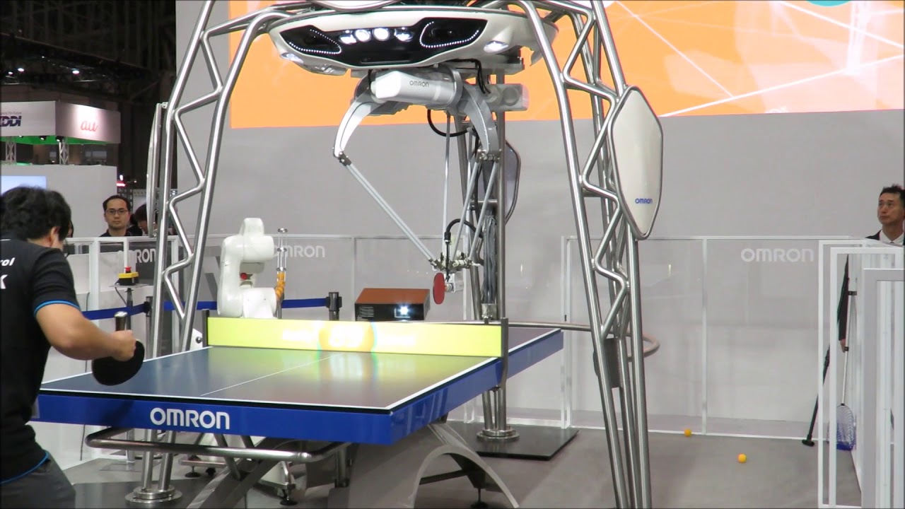 【CEATEC2017】OMRON FORPHEUS 卓球ロボット 4代目フォルフェウス - YouTube