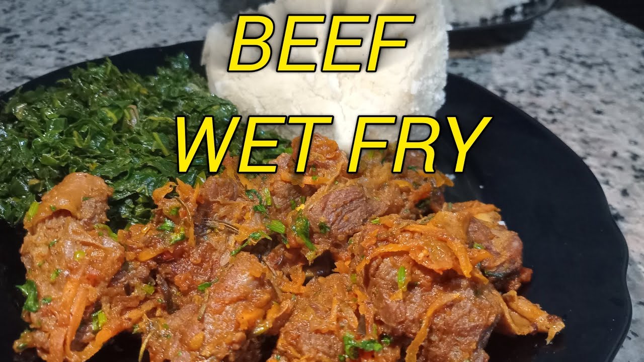 how to make beef wet fry ||° dinner time - YouTube