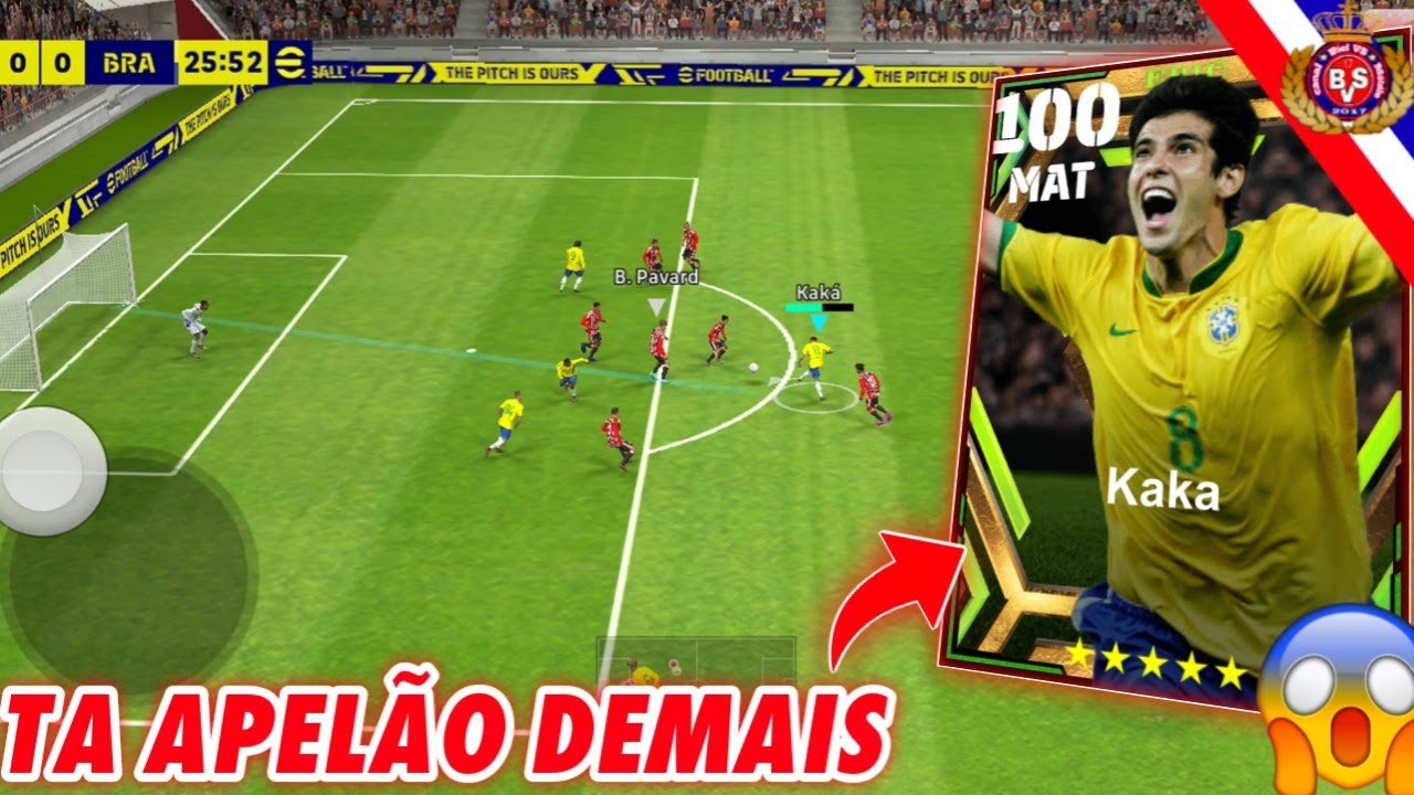 KAKÁ 100 DE OVER FAZENDO GERAL QUITAR NO EFOOTBALL 23 MOBILE - YouTube