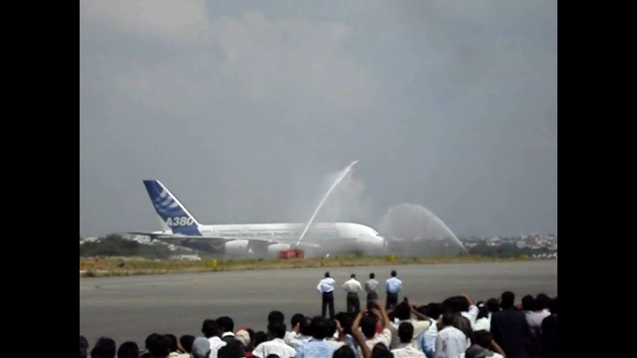 A380 Water Cannon Salute HD (NEW ONE!!) - YouTube