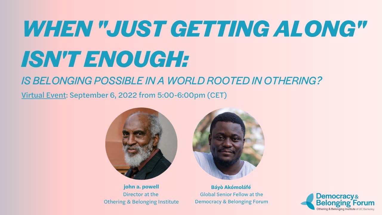 When "just getting along" isn't enough: Is belonging possible in a ...