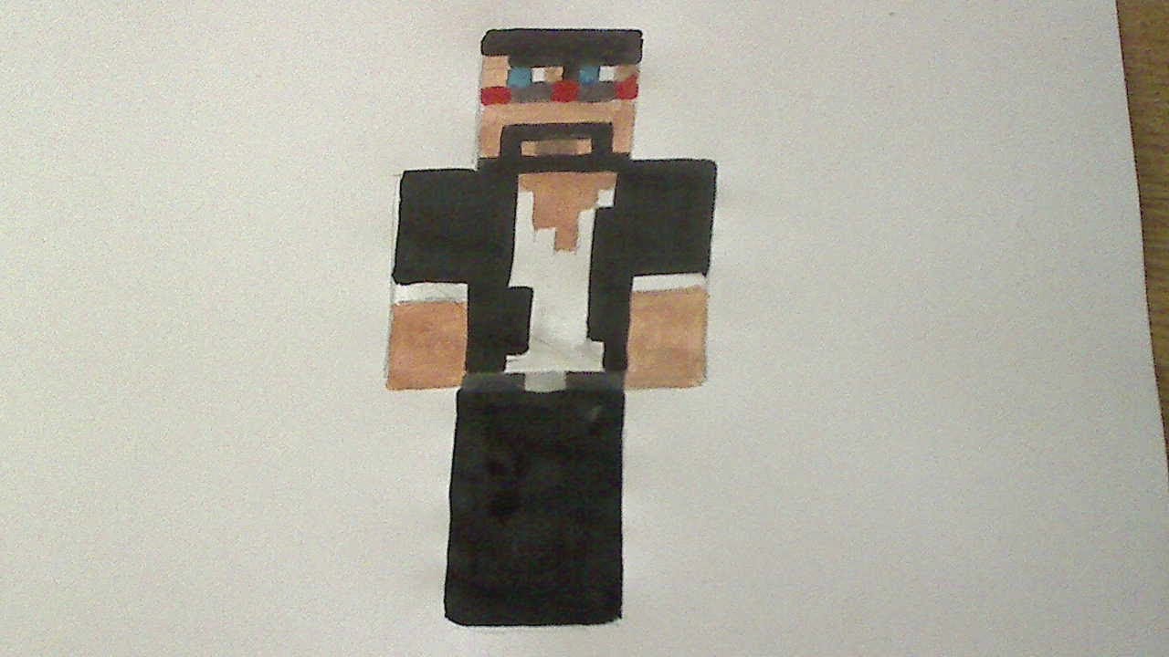 How to draw Captain sparklez - Minecraft - YouTube