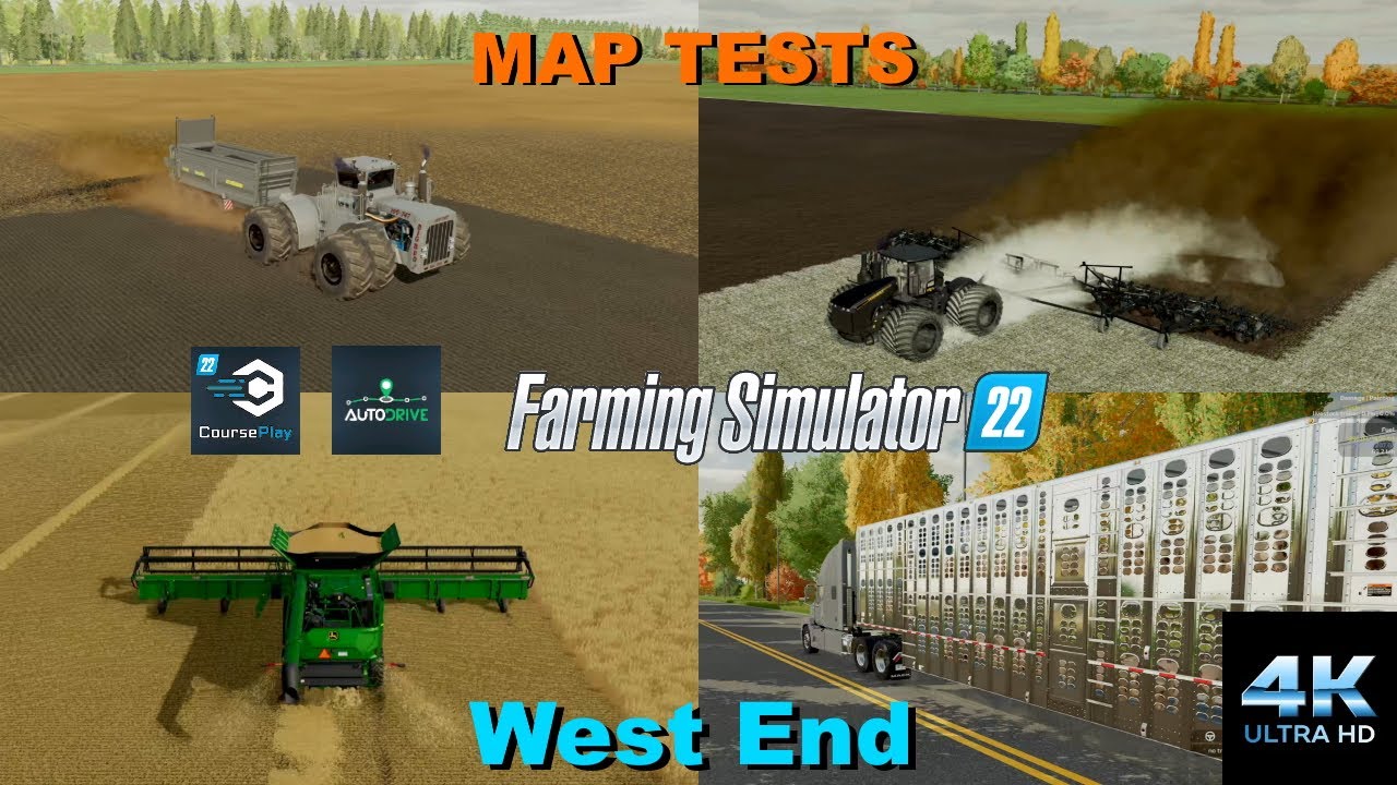 FS22 WestEnd 64x Map Heavy Load Tests Part 1 4K 60FPS YouTube