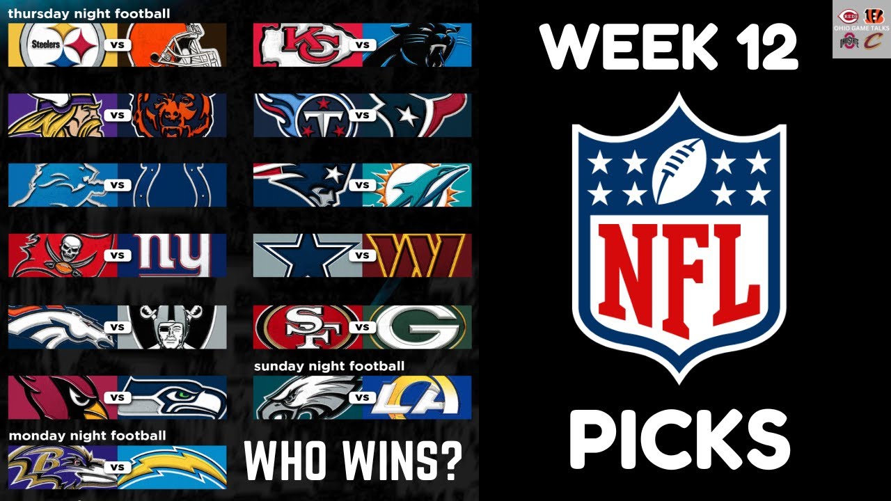 2024 NFL Week 12 Picks & Predictions | Winners & Losers For Each Game ...