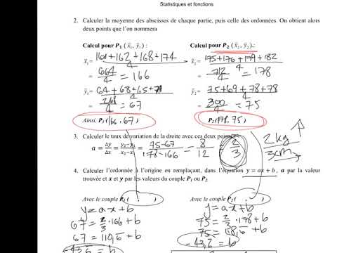 Modélisation de nuage de pts - fct affine 2 - YouTube