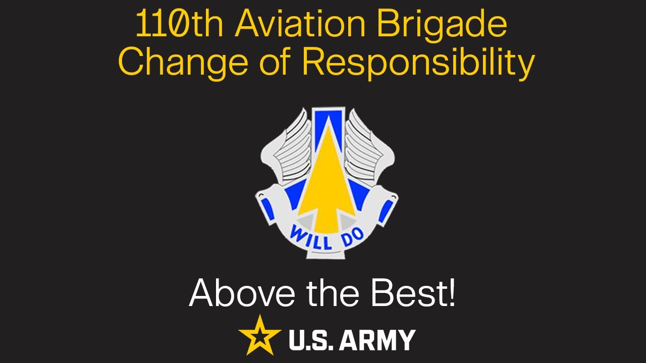 110th Aviation Brigade , Change of Responsibility May 08, 2025 - YouTube