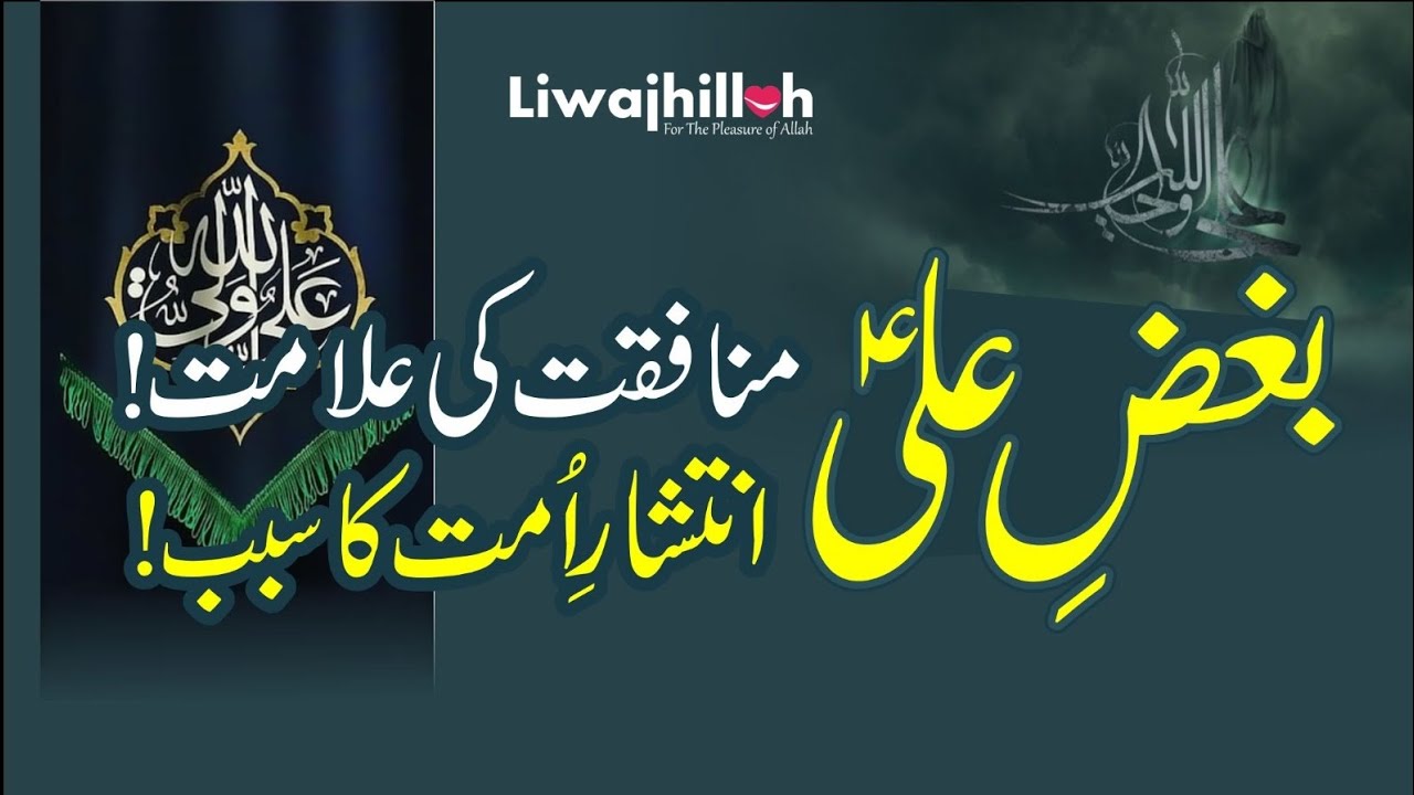 Bughz-e-Ali (A.s) Munafiqat ki Alamat | inteshaar-e-Ummat ka Sabab ...