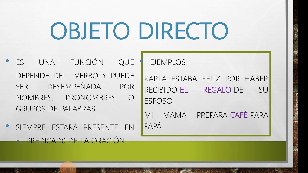 ELEMENTOS SINTÁCTICOS DEL PREDICADO - YouTube
