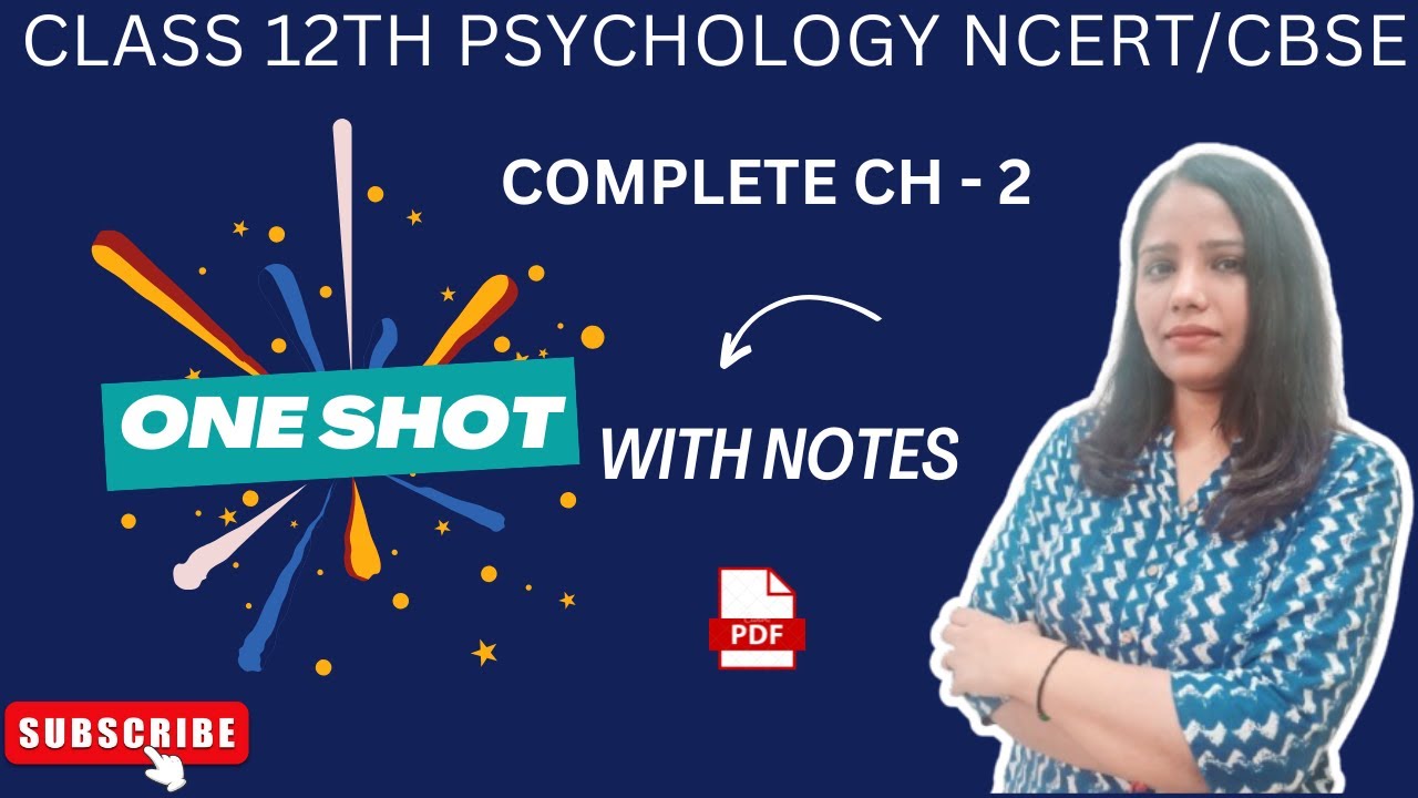 CH -2 | Self and Personality | Class 12 Psychology | One Shot | Full ...