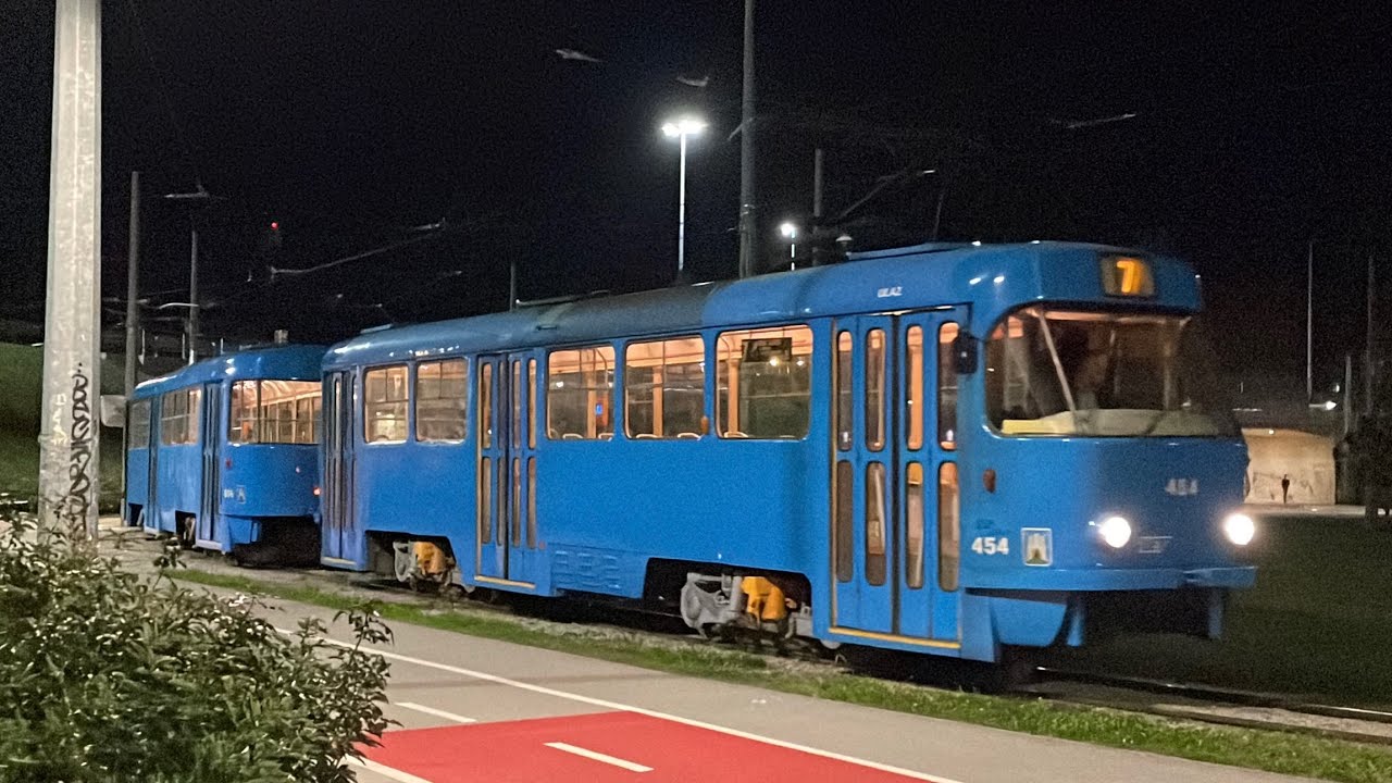 Tramvaji ZET ČKD Tatra T4YU + B4YU i KT4YU/YU-t kroz Studeni i Prosinac ...