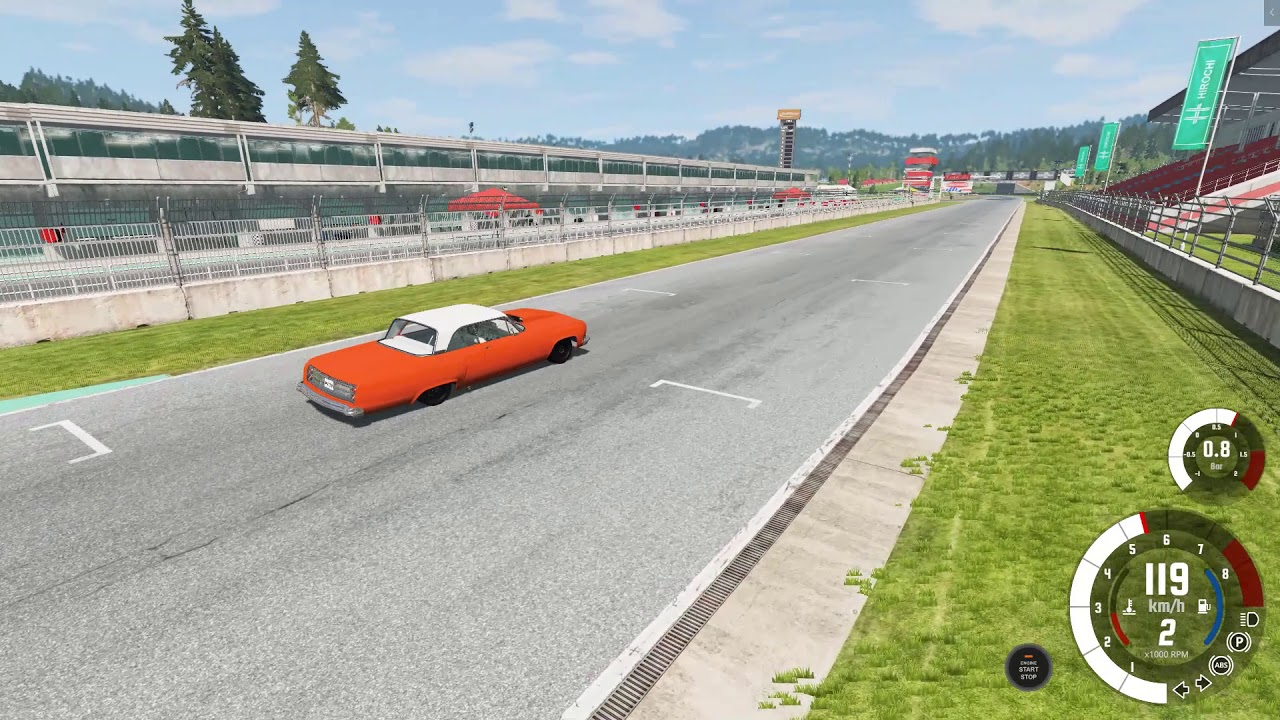 BeamNG.drive | mucle car on race track - YouTube