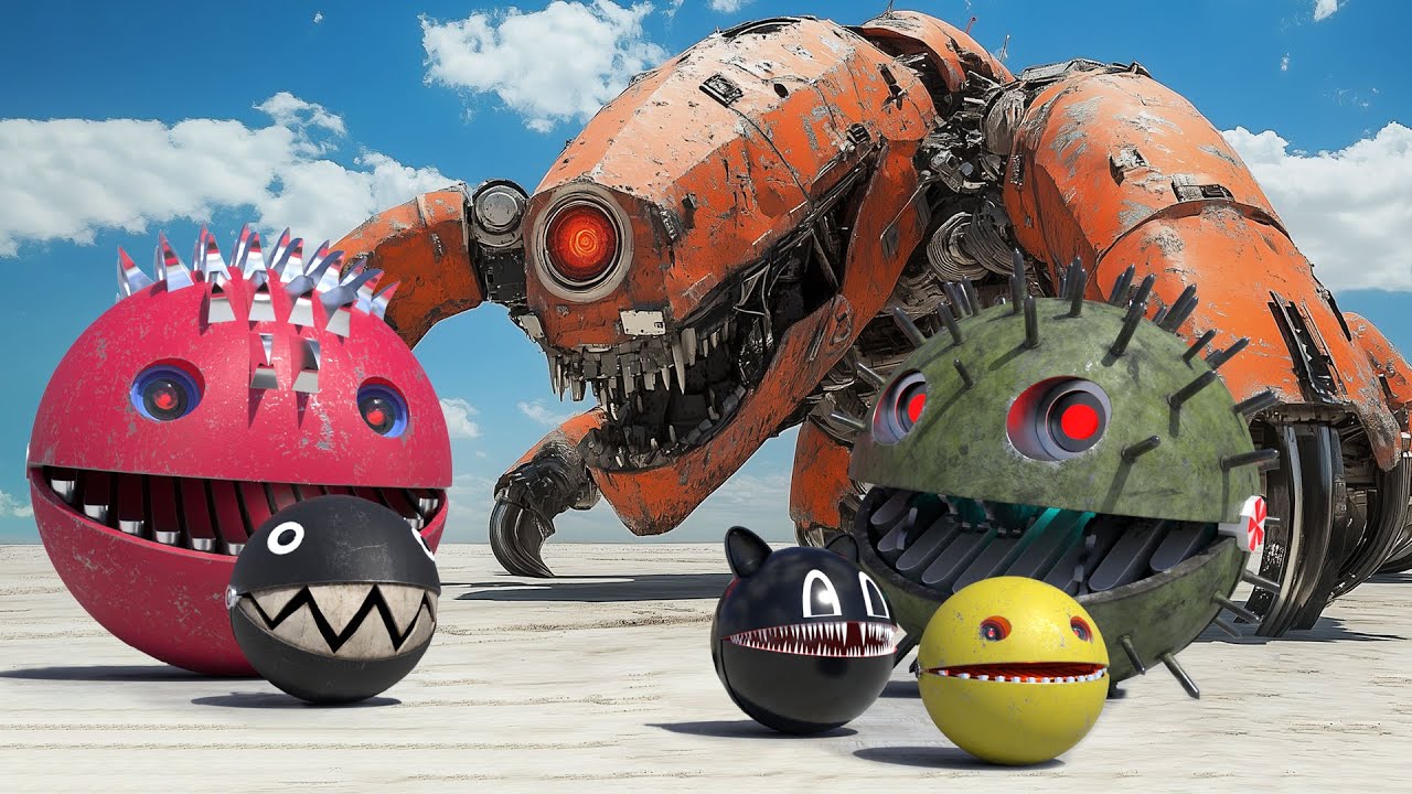 Robot Pacman vs Lava Monster vs Ms Pacman vs Scary Pacman is a ...