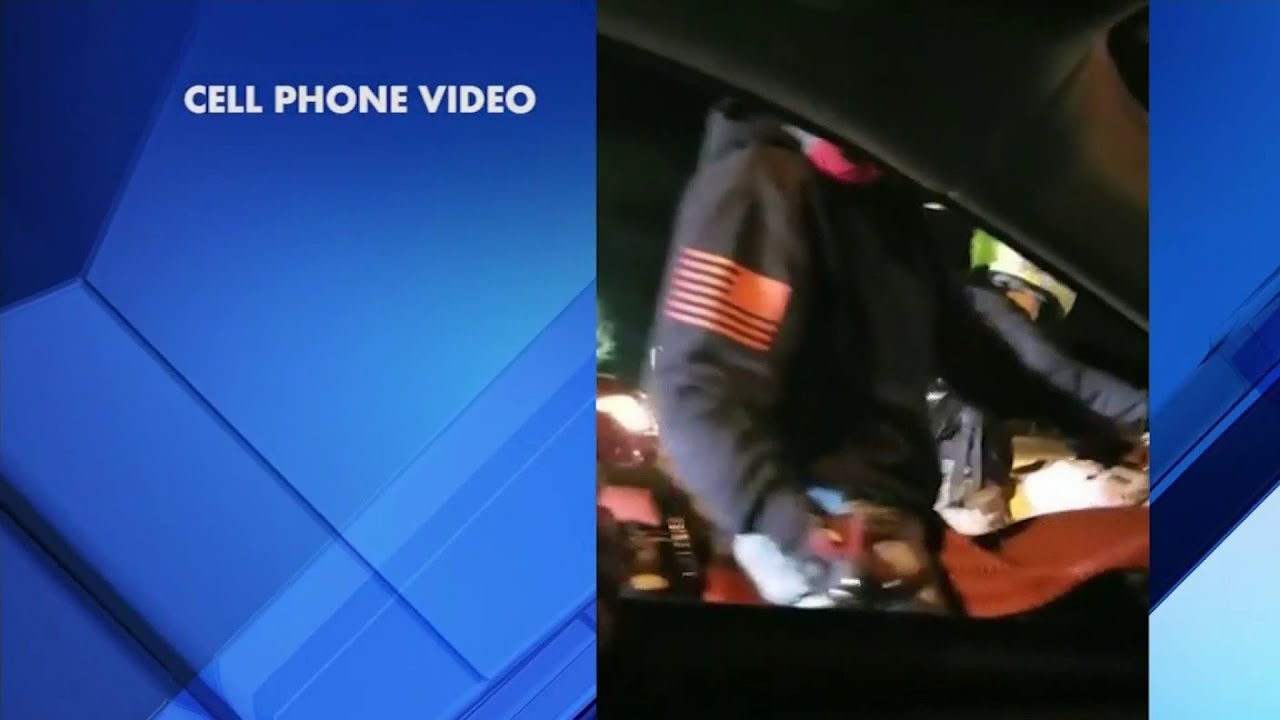 Video shows biker smash car mirror - YouTube