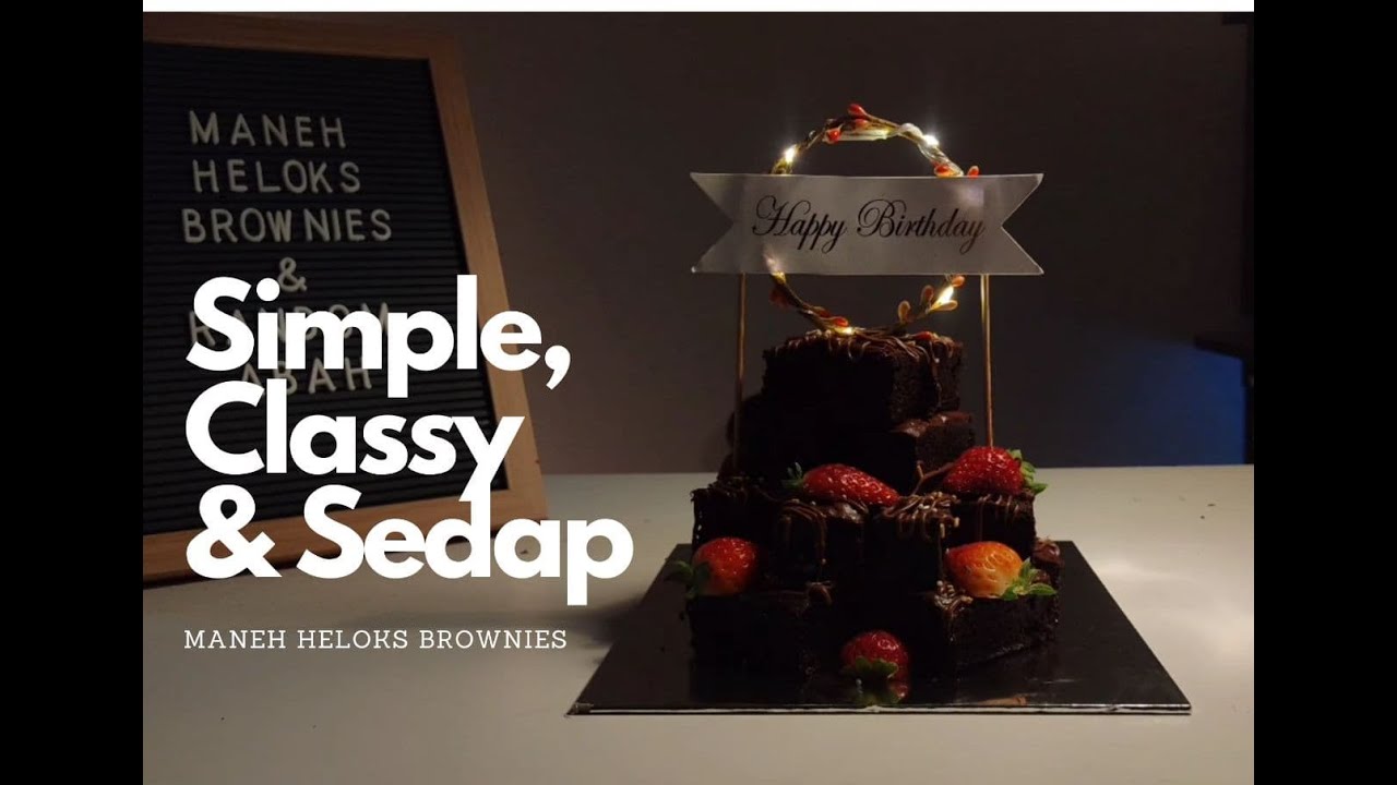 Brownies tower, a simple classy decoration. - YouTube