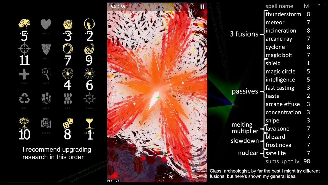 Magic Survival v0.88 55:07 116k kills City. Archeologist 3 fusions ...