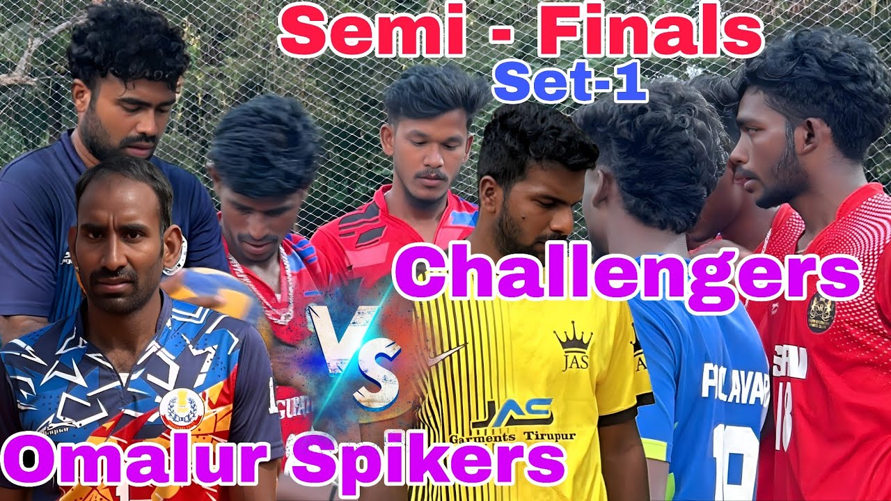 ||Pondichery Challengers 🆚 Salem Omalur Spikers ||set-1|| Semi Finals ...