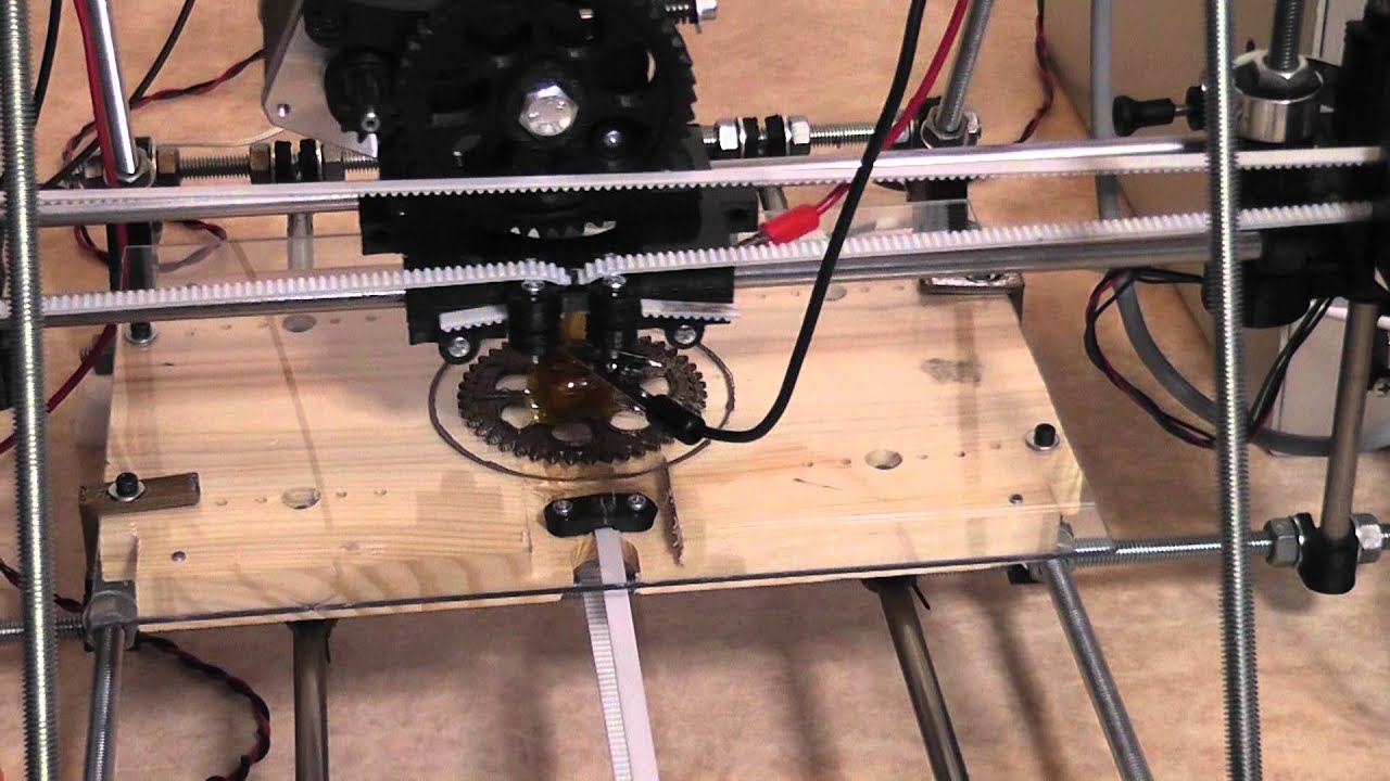 Prusa Mendel first print - YouTube