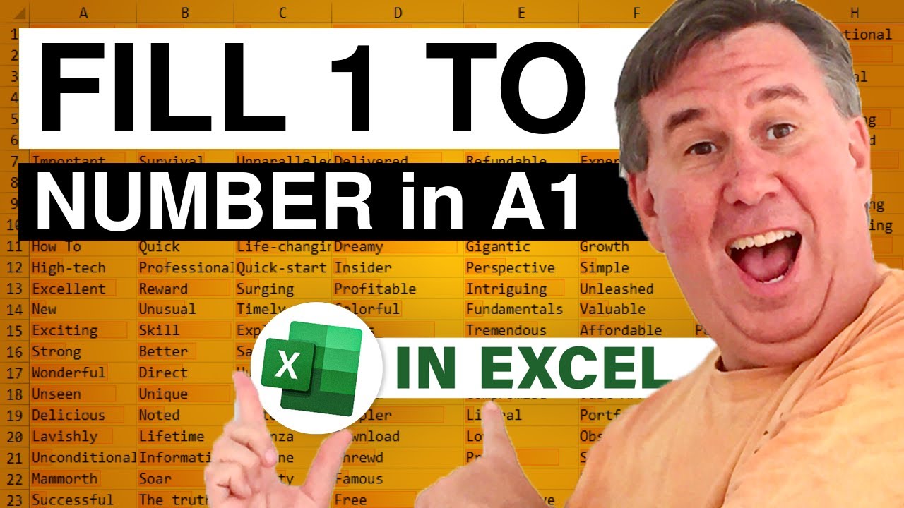 Excel Fill Cells With 1 To Value In A1 Podcast1907 YouTube excel-fill-cells-with-1-to-value-in-a1-podcast1907-youtube