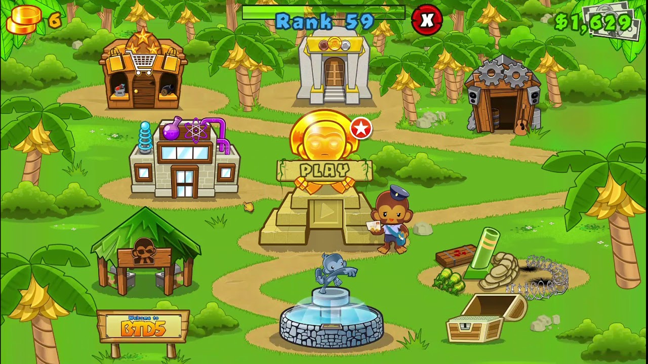 BTD5 Park Path Impopable Golden Tiki - YouTube