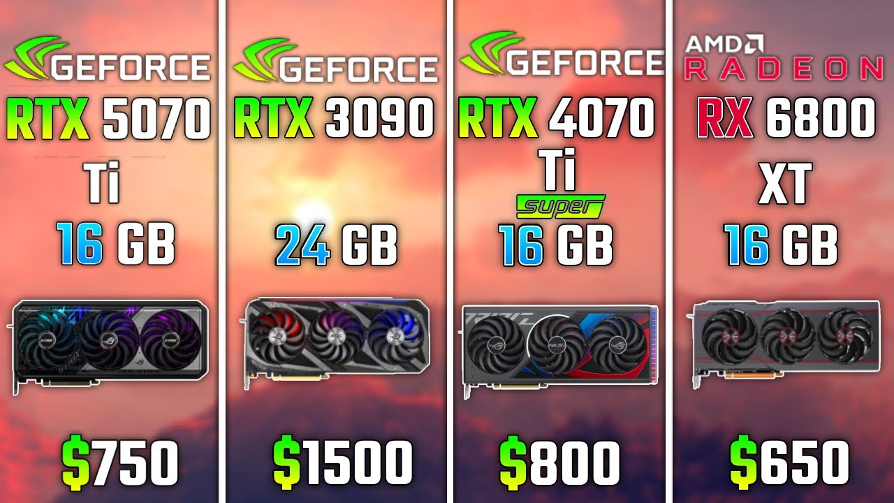 RTX 5070 Ti vs RTX 3090 vs RTX 4070 Ti SUPER vs RX 6800 XT | Test in 6 ...