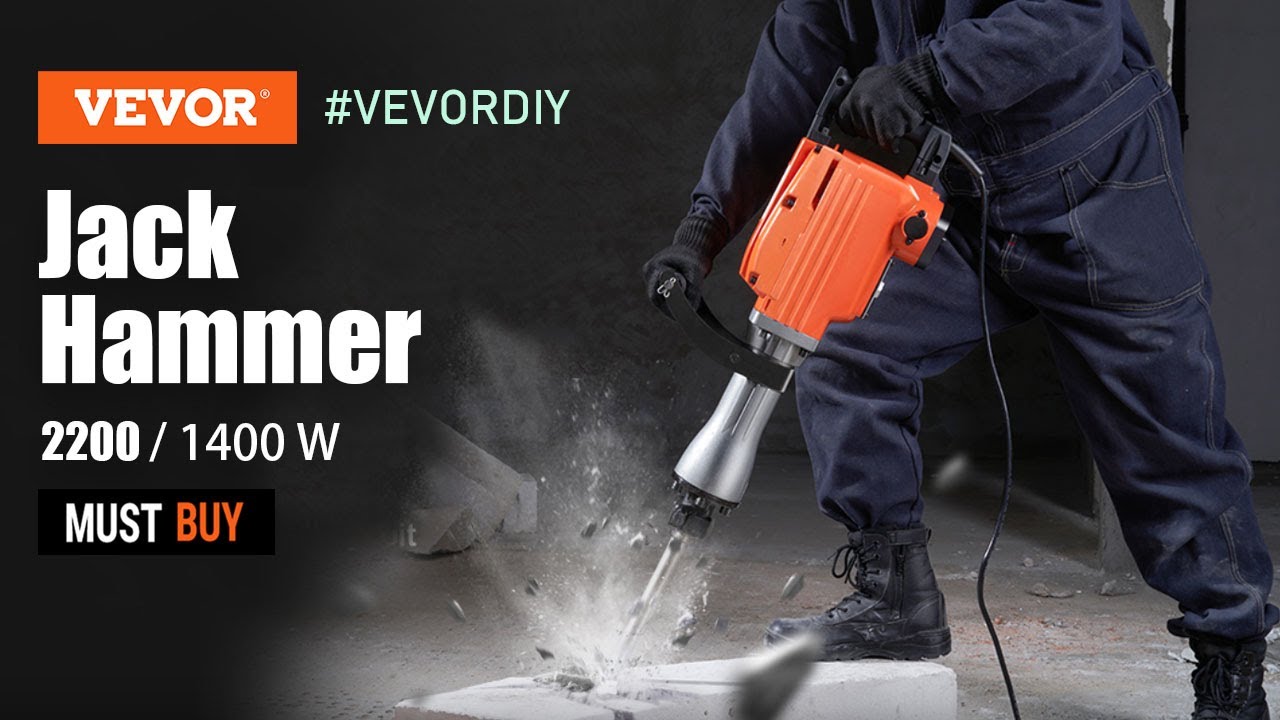 VEVOR Electric Demolition Jack Hammer Punch Heavy Hammer Electric ...