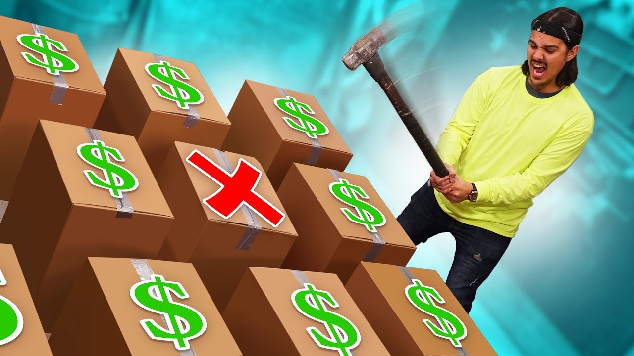 DON'T Smash The Wrong Box Challenge! (Minesweeper IRL!) - YouTube