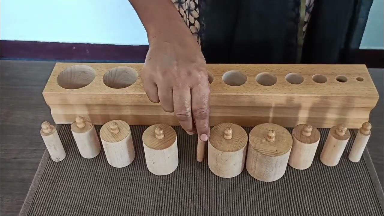 knobbed Cylinders/ block-3/Montessori/Sensorial /Lady bird/ manjeri ...