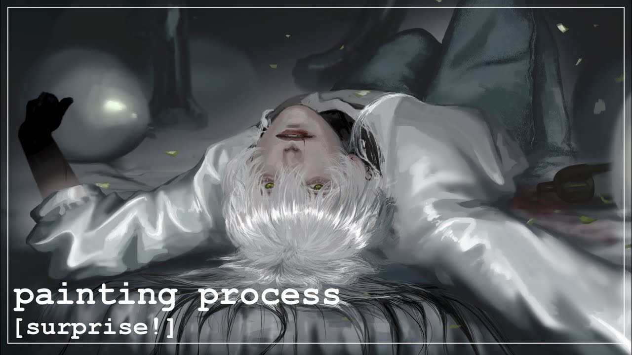 surprise! | painting process - YouTube